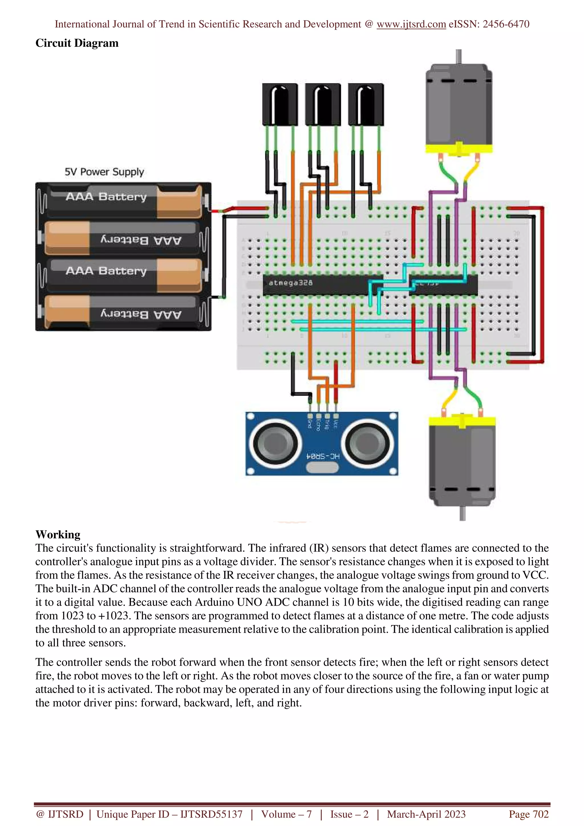 Automatic Fire Extinguisher Robot with Obstacle Avoidance | PDF