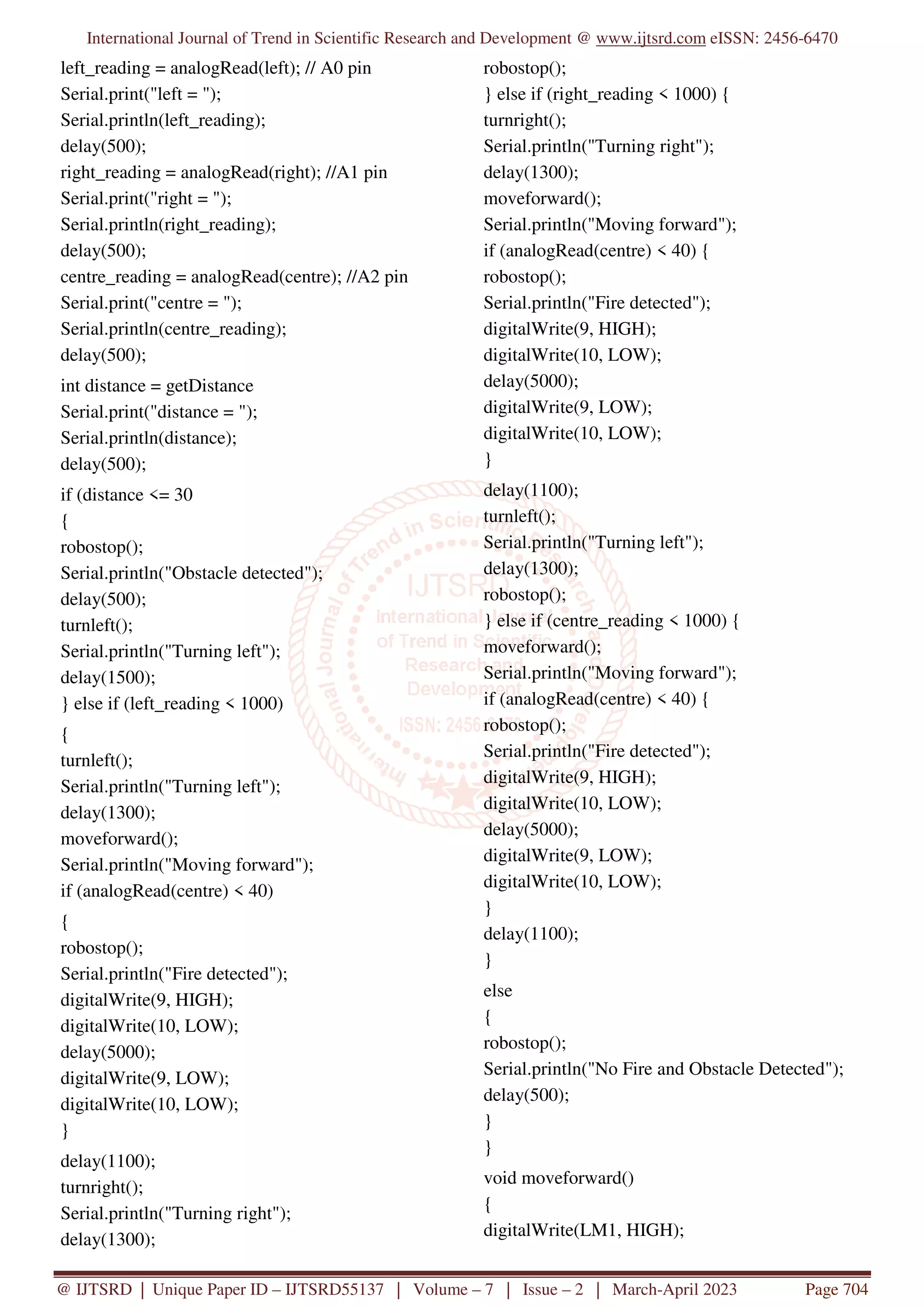 Automatic Fire Extinguisher Robot with Obstacle Avoidance | PDF