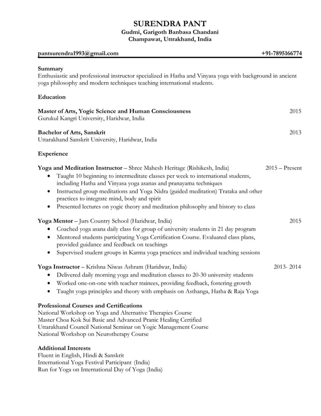 Surendra CV | DOC