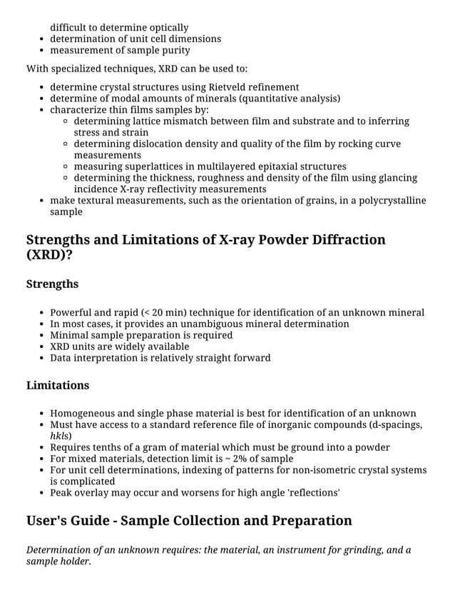 X Ray Powder Diffraction Xrd Pdf