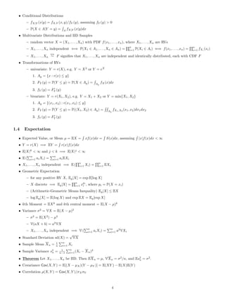 Actuarial Science Reference Sheet | PDF | Physics | Science