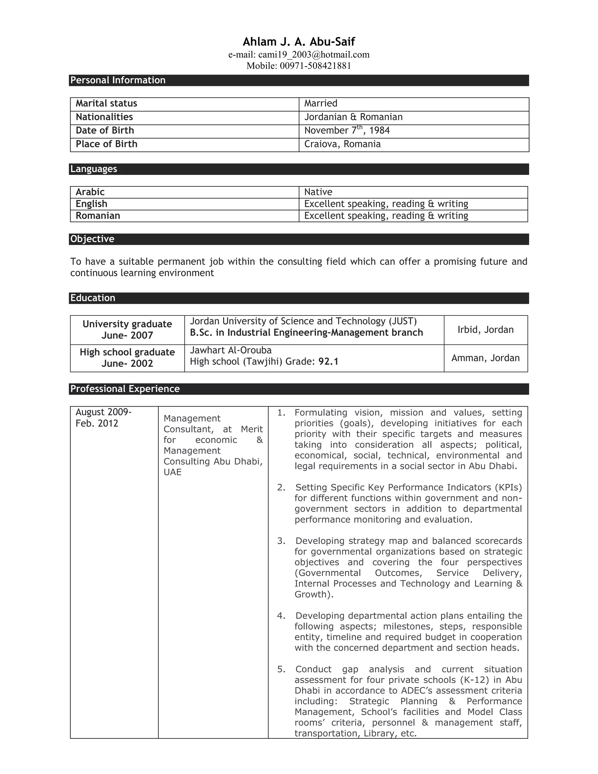 Ahlam Jamal Abu Saif CV[1] (1) | PDF