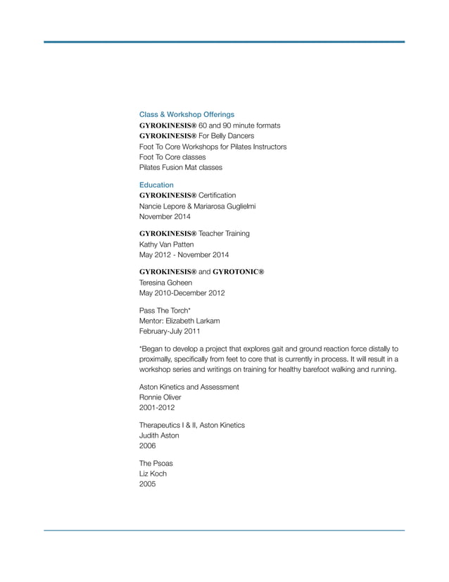 Pilates2016Resume3-18-16 | PDF