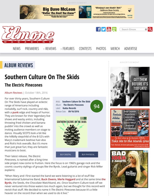 Southern Culture On The Skids – Elmore Magazine | PDF