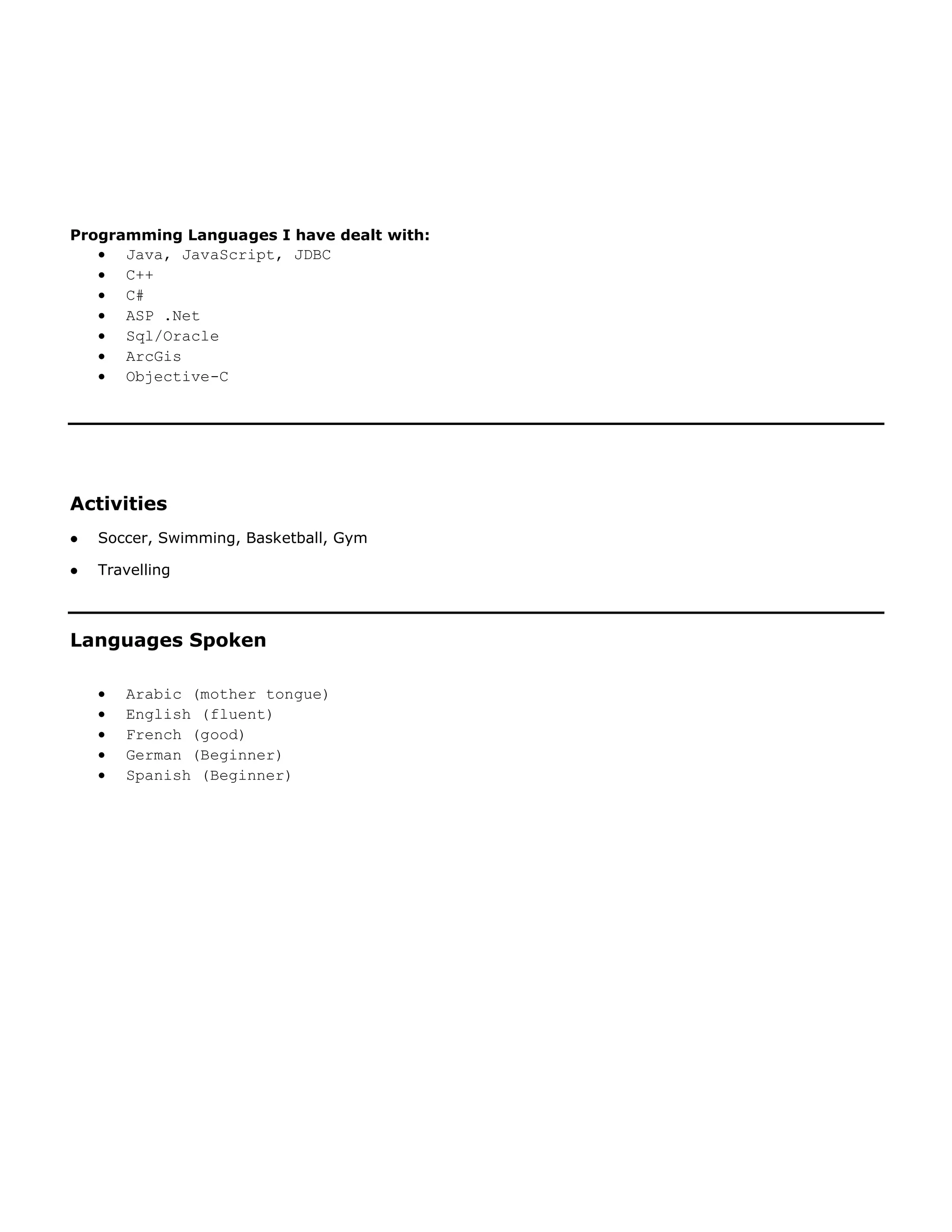 CV | PDF | Programming Languages | Computing