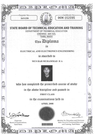 DEEE Certificate | PDF
