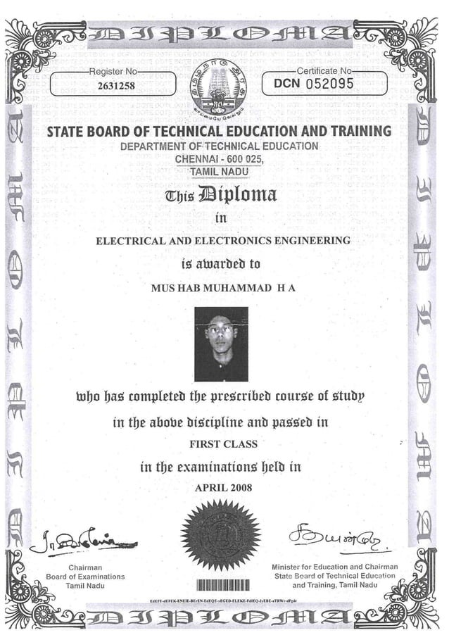 DEEE Certificate | PDF