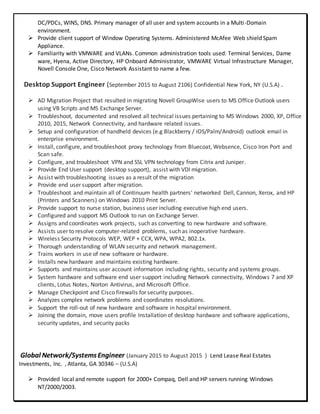 Syed_Network_resume | DOCX | IT and Internet Support | Internet