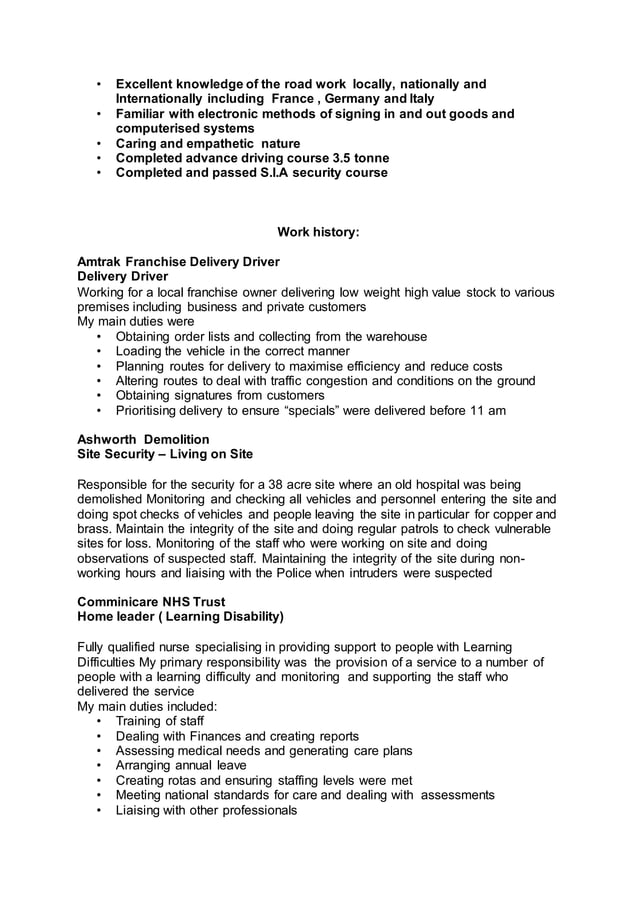 louis baron c.v & personal statement (2) | PDF