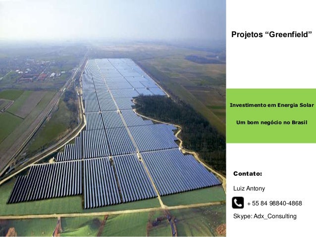 Projetos Greenfield - Briefing