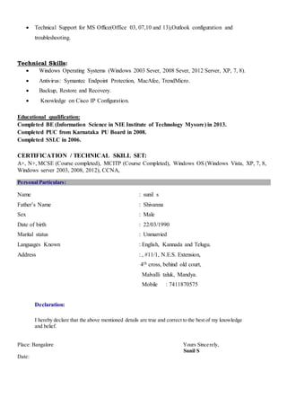 sunil server1 | DOCX | Operating Systems | Computer Software and Applications