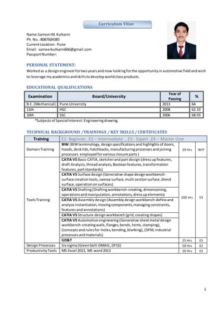 Sameer M. Kulkarni-CV | PDF