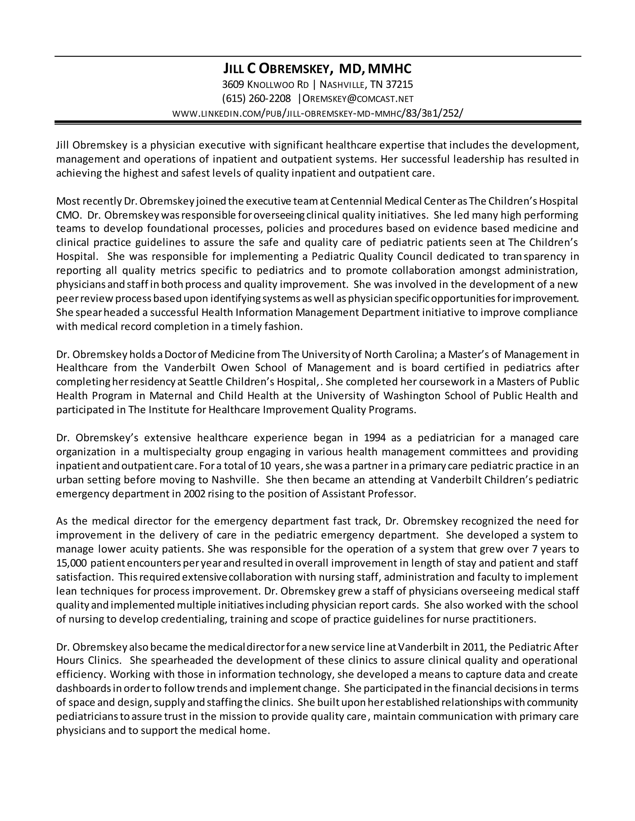 New Executive bio final | PDF