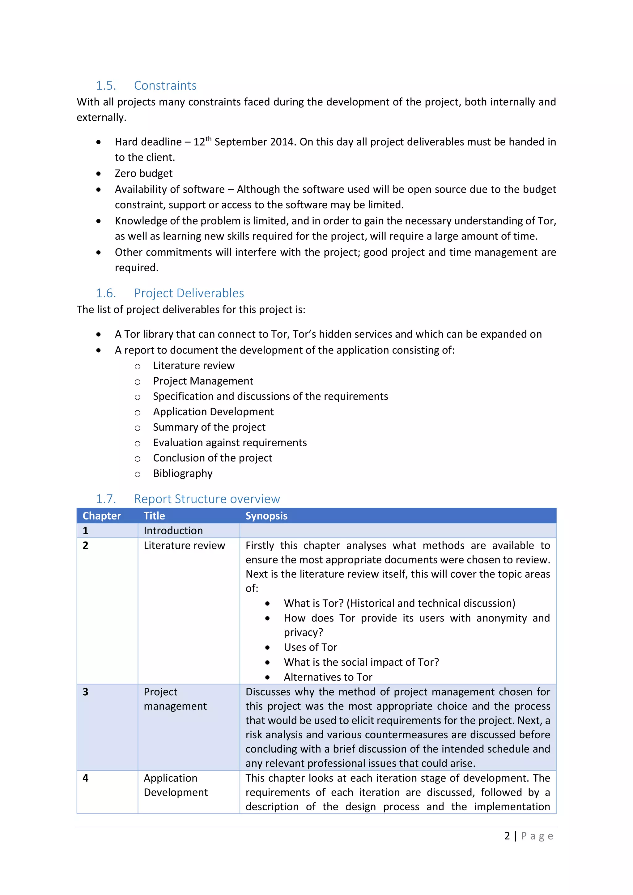 Development of a Tor library | PDF