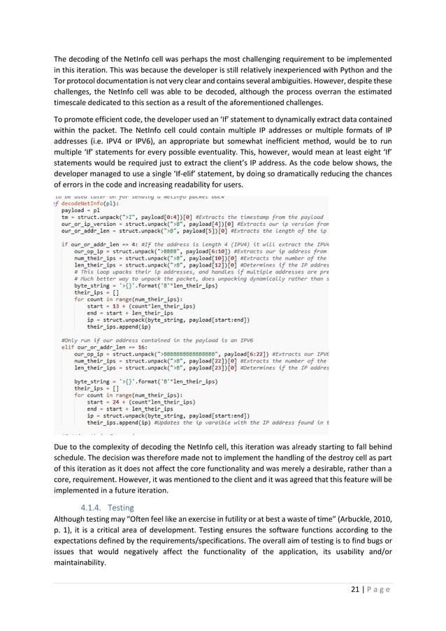 Development of a Tor library | PDF