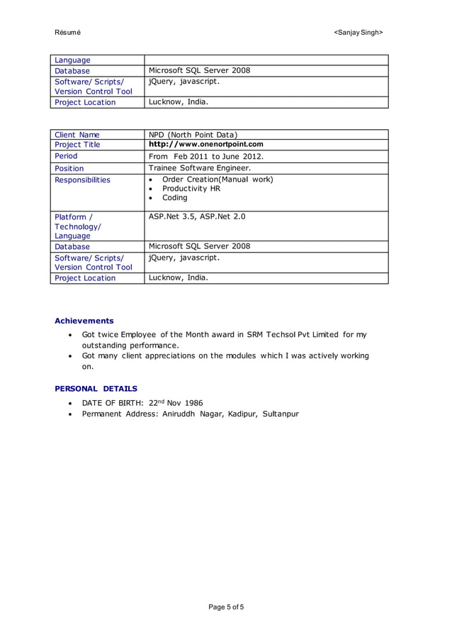 sanjay_resume | DOCX