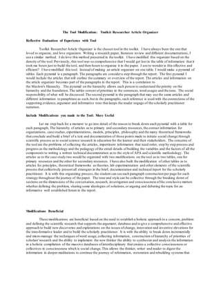 The Tool Modification | DOCX