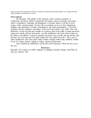 The Tool Modification | DOCX