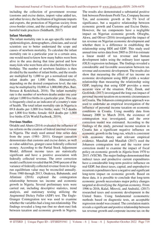 Effect of Custom and Excise Duties on Infant Mortality in Nigeria | PDF