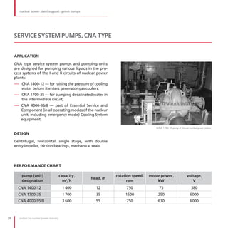 Pumps for nuclear power industry | PDF