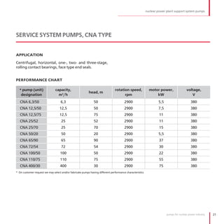 Pumps for nuclear power industry | PDF