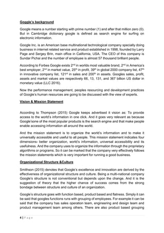 5.1 PRD- A report on People Resourcing of Google (Individual) | PDF