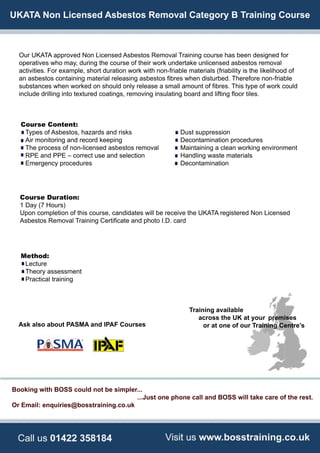 UKATA Cat B Course info | PDF