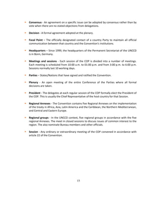 UNCCD Short Guide for Chairs | PDF | Environment | Science