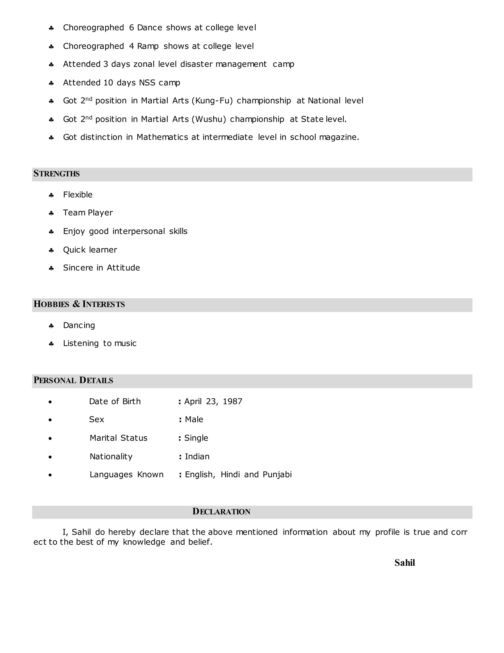 Sahil_Resume_updated | DOCX | Web Development | Internet