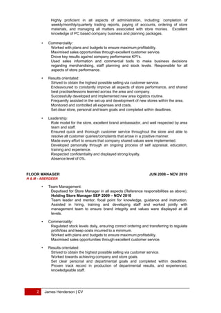 James Henderson CV | PDF