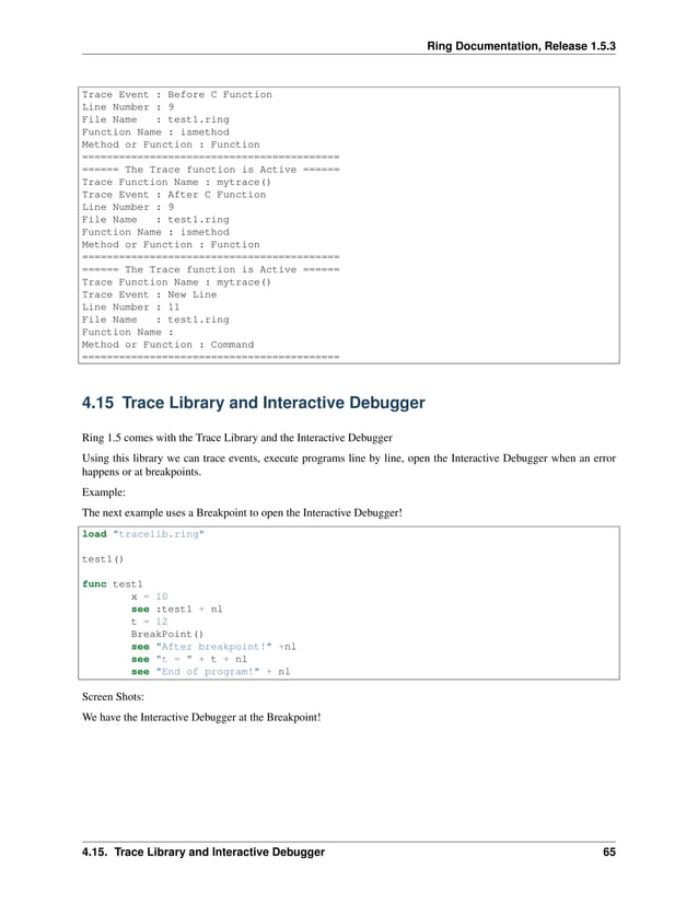 The Ring programming language version 1.5.3 book - Part 10 of 184 | PDF