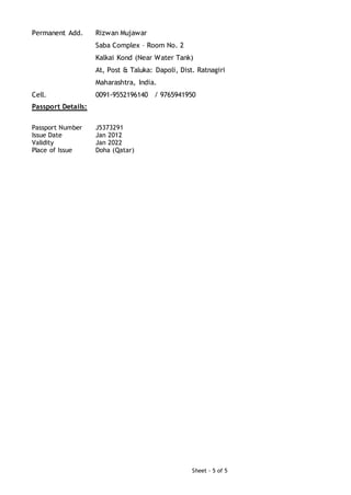 CV_Rizwan Mujawar - Secretary - Doc. Controller | PDF