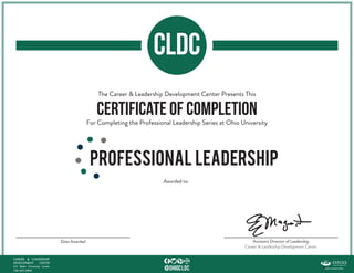 Schaffner Professional Leadership Certificate | PDF