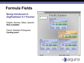 Formula Support in OrgPublisher 9.1 Premier | PPT