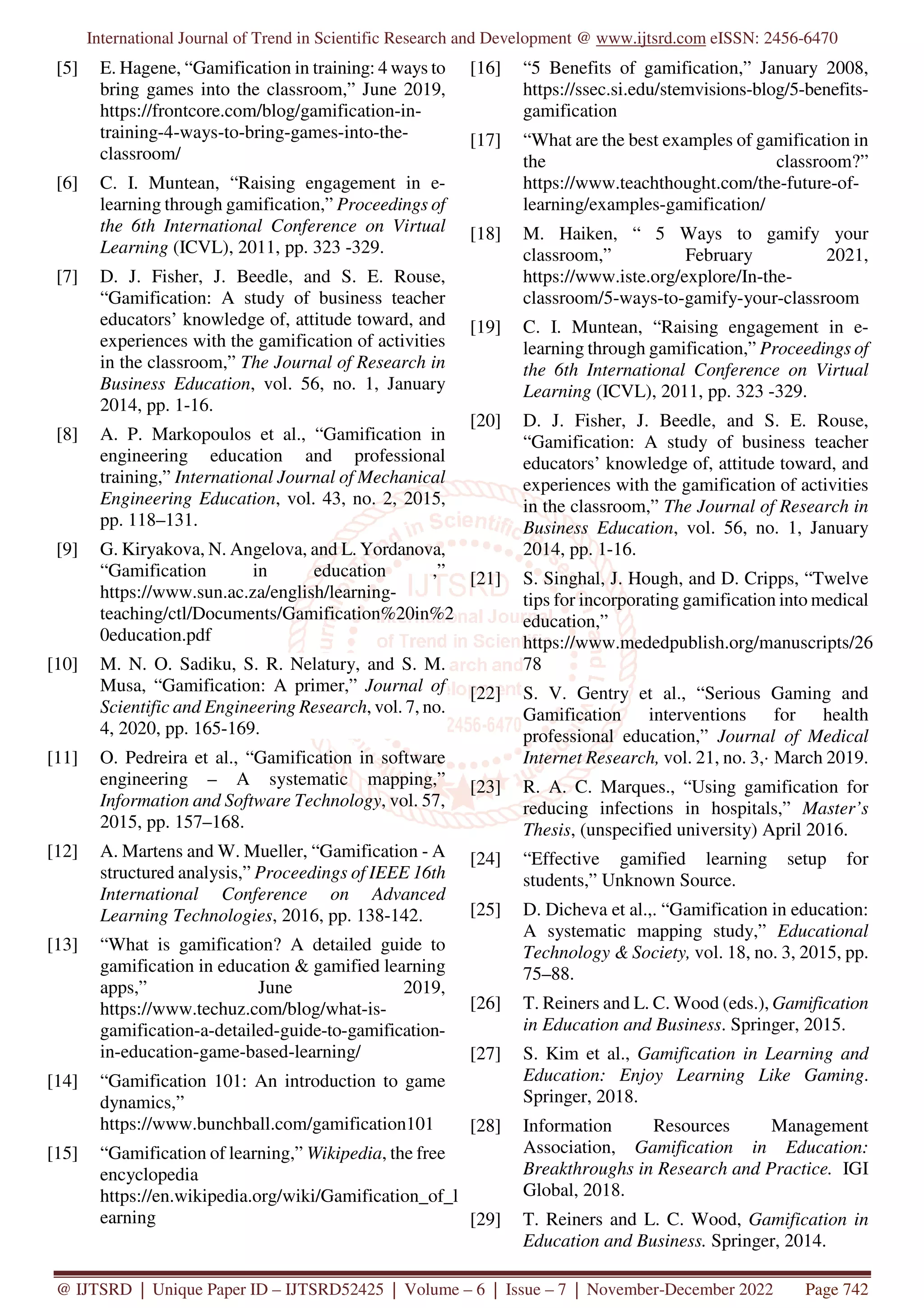 Gamification in Education An Overview | PDF