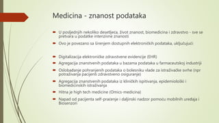 Medicina kao znanost podataka | PPTX