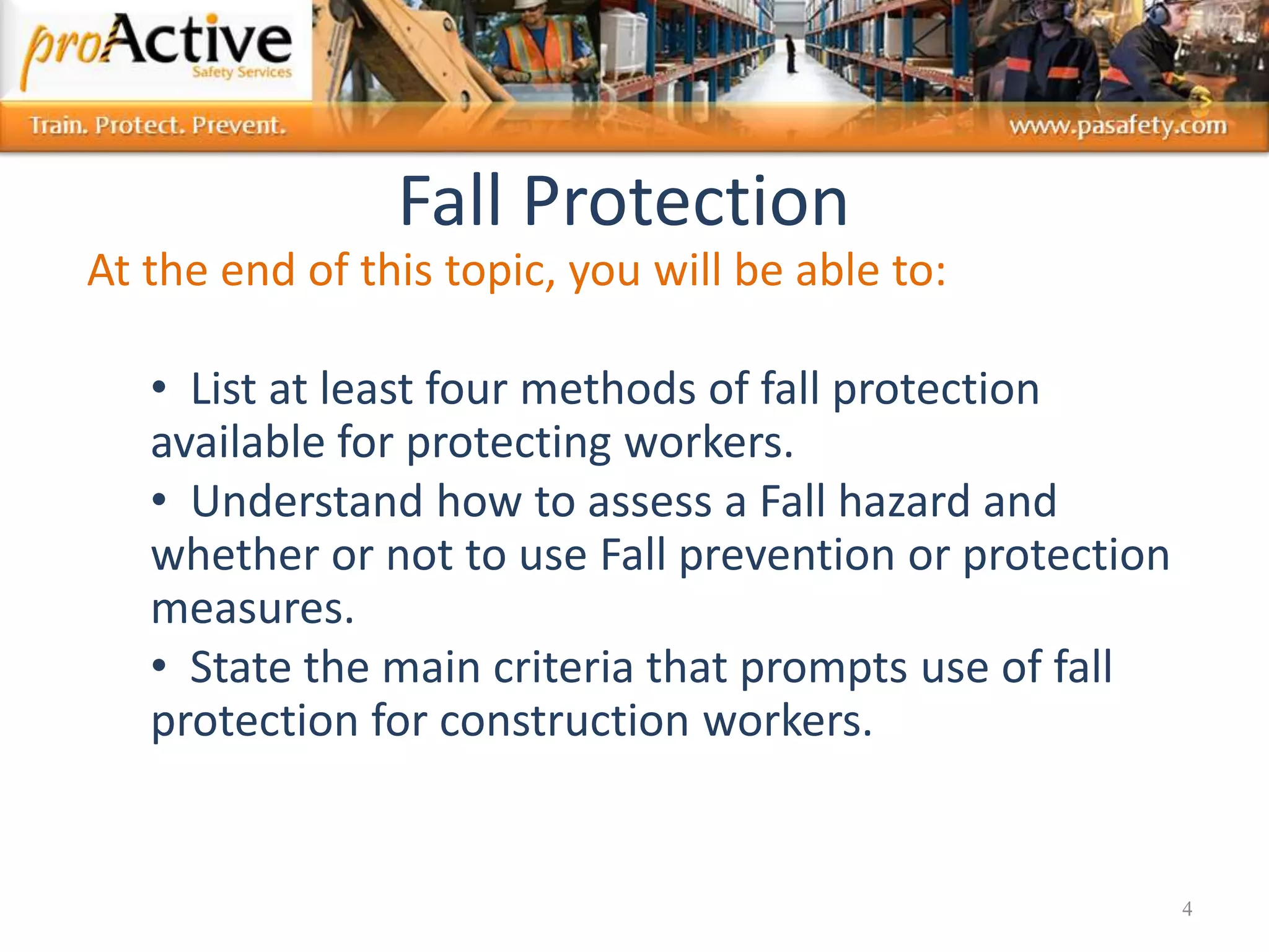 Fall Protection in Construction | PPTX