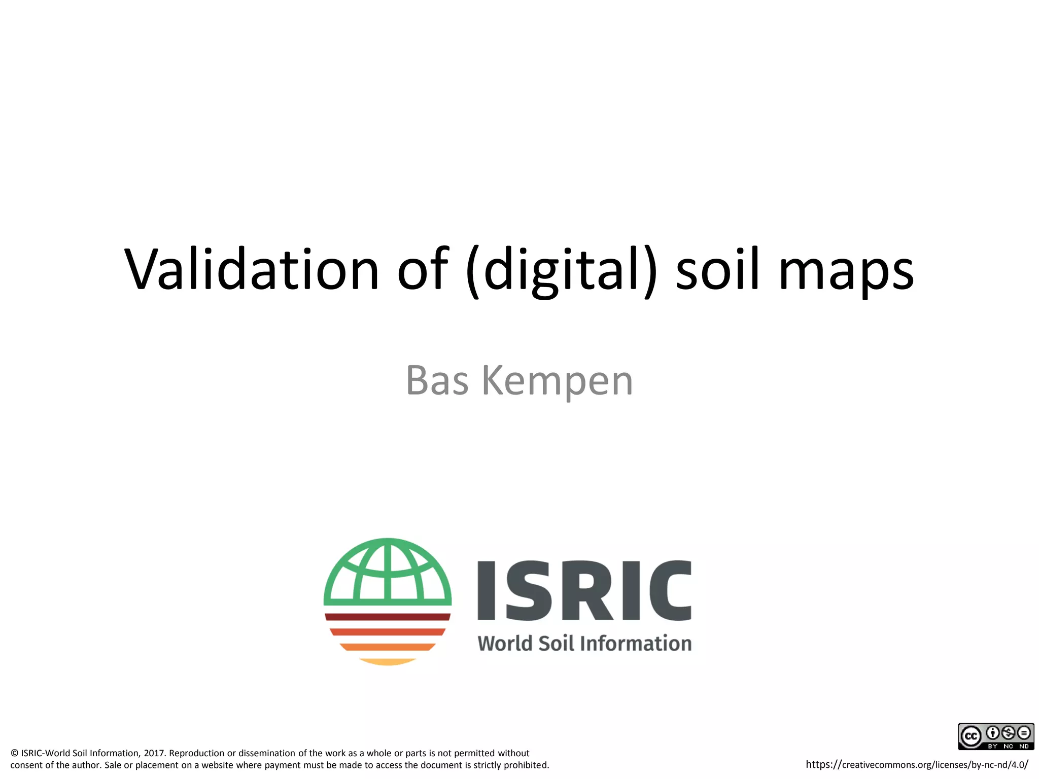 Validation of digital soil maps | PDF