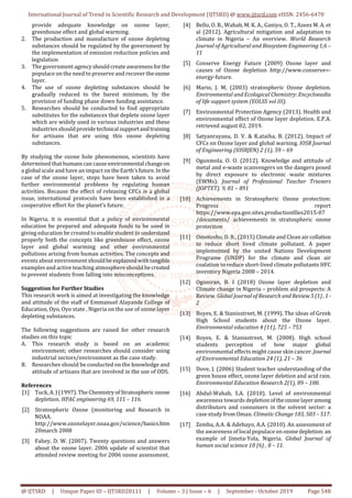 Knowledge and Attitude of the Staff of Emmanuel Alayande College of ...