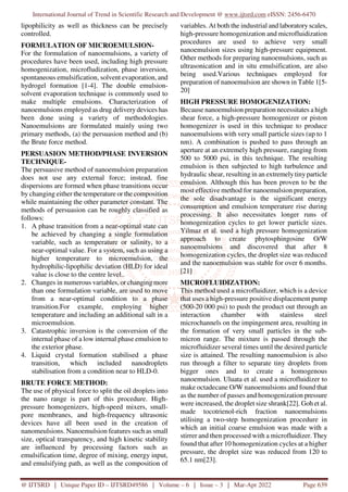 Nanoemulsion Characterisation Techniques and Formulation Methods | PDF