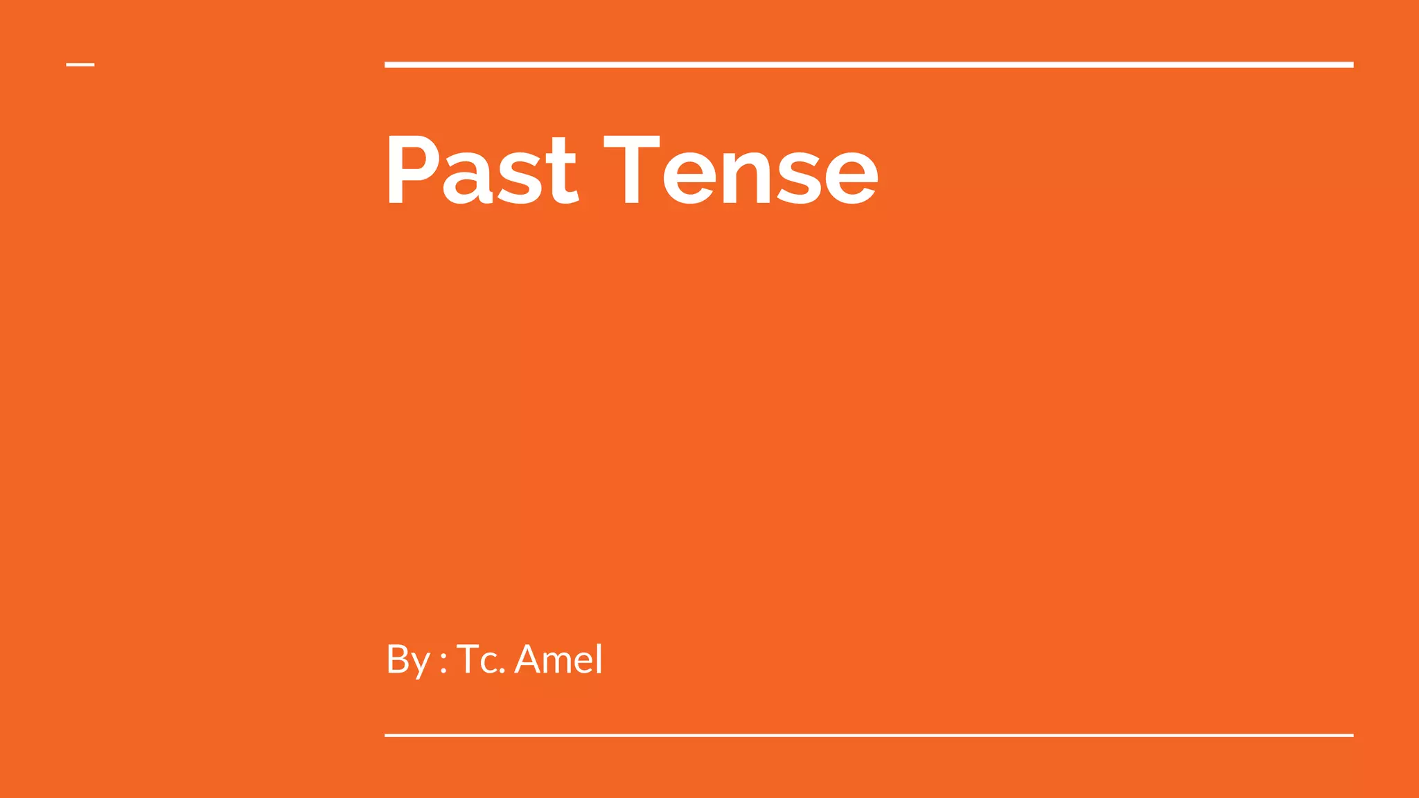 Past tense | PPT