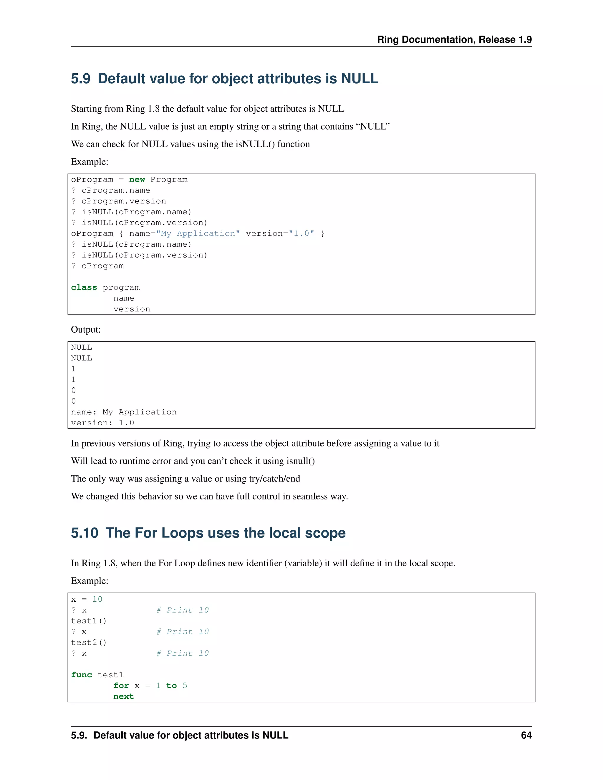 The Ring programming language version 1.9 book - Part 10 of 210 | PDF