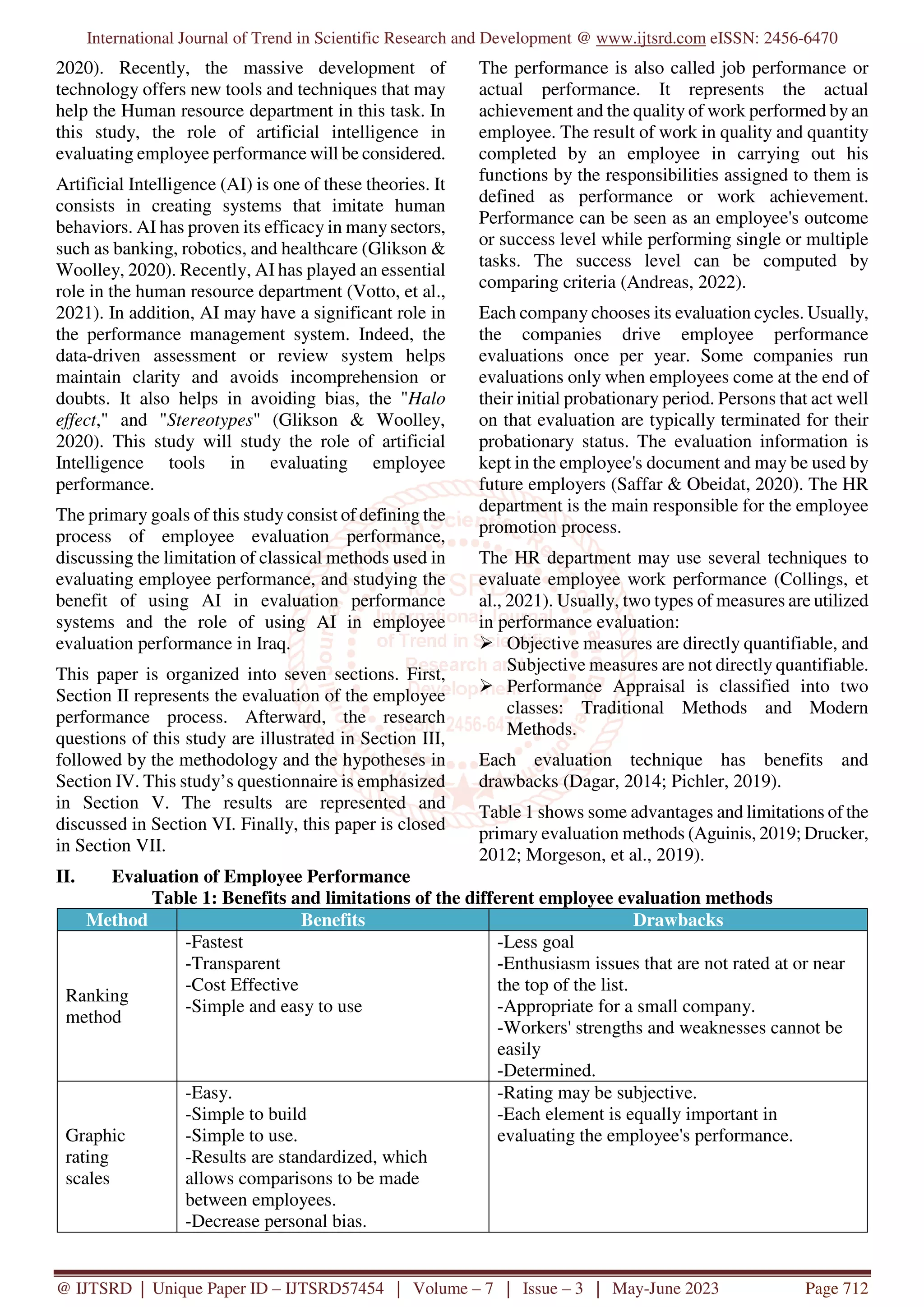 The Role of Artificial Intelligence Applications in Managing the Employee Performance Evaluation ...