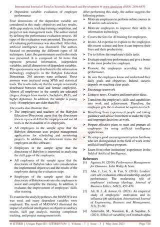 The Role of Artificial Intelligence Applications in Managing the ...