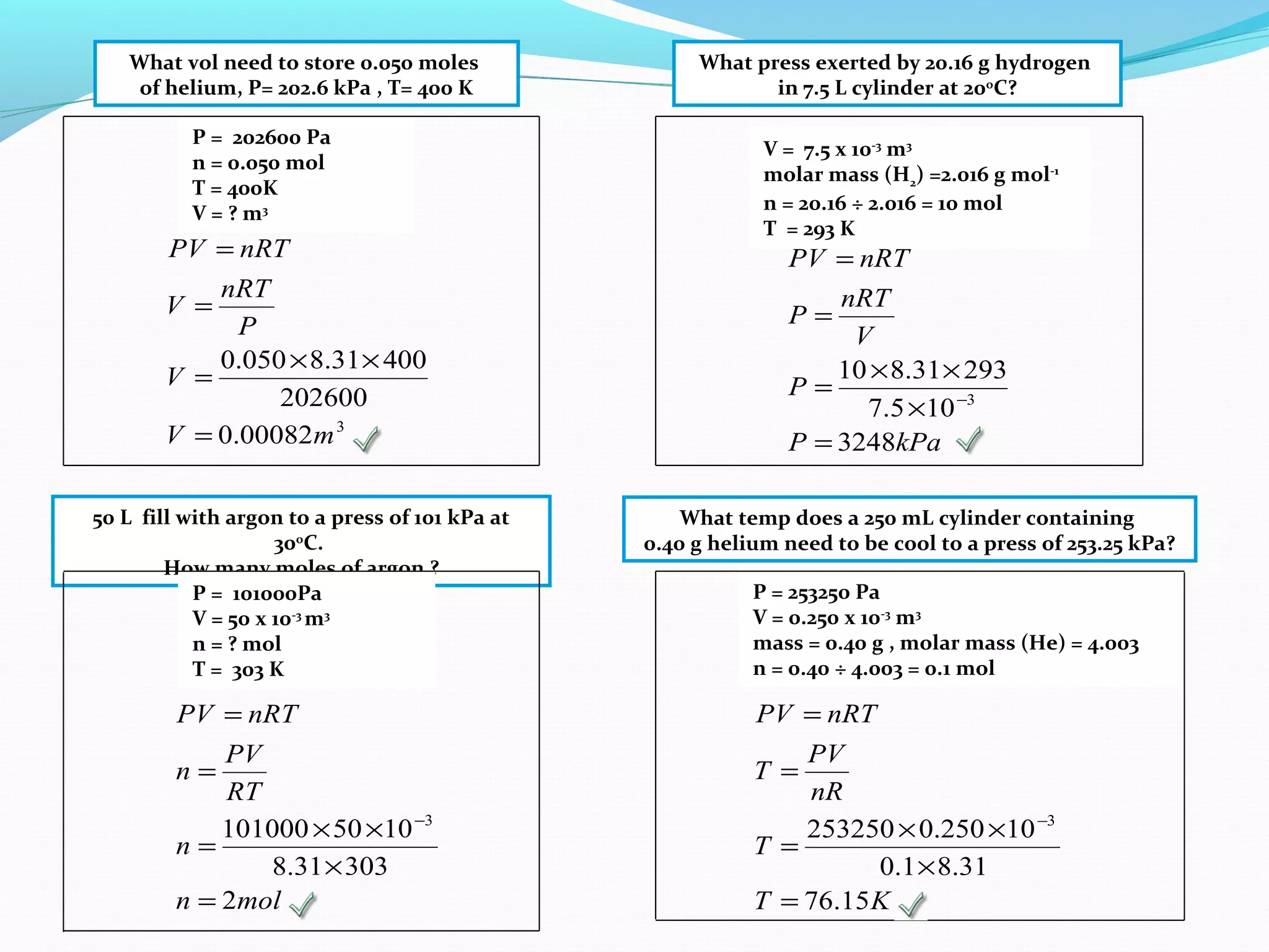 IB Chemistry Ideal Gas Equation, Kinetic Theory and RMM determination ...