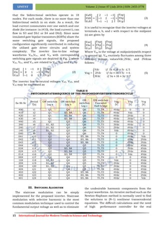 Implementation of Three phase SPWM Inverter with Minimum Number of Power Electronic Components | PDF