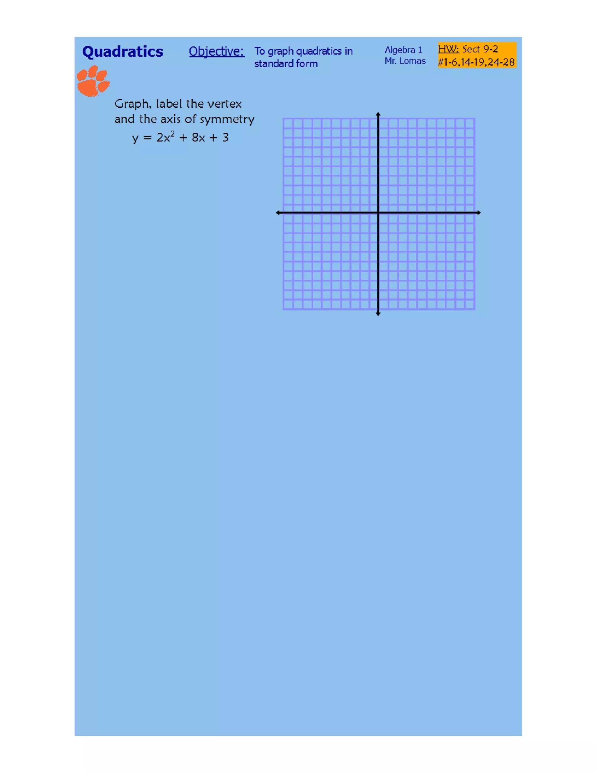 9-2 Graphing Quadratic Functions Standard Form.pdf