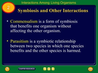 Complete Chapter 9:2 - Interactions Between Living Things | PPT