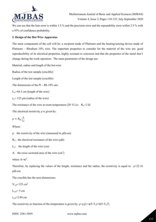 Determination of the Thermal Conductivity by Using the Hot Wire Method ...