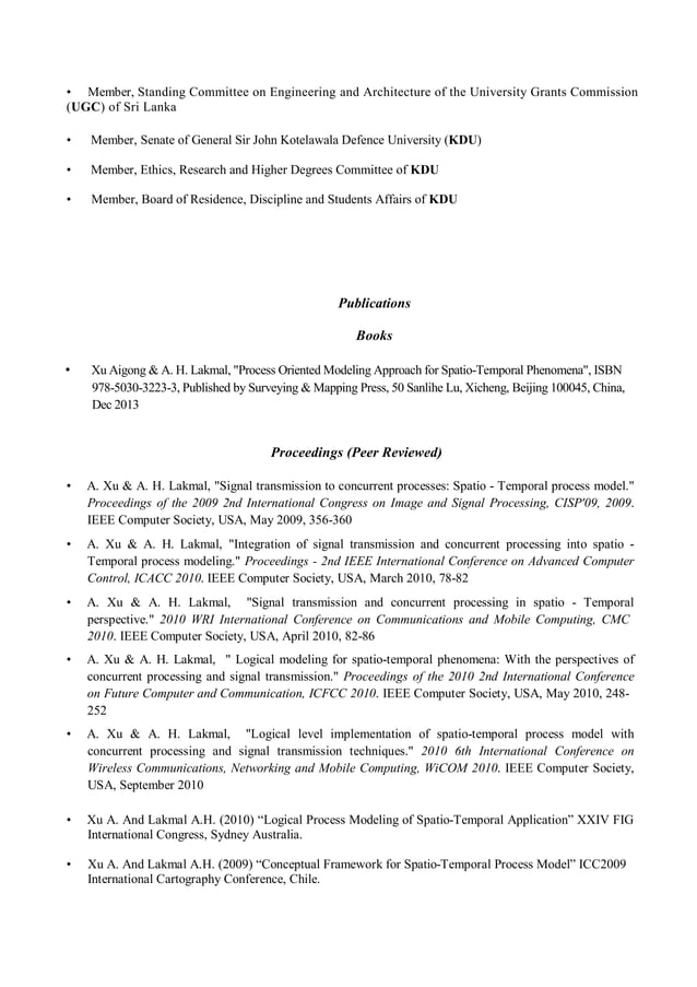 Dr A H Lakmal Profile | PDF